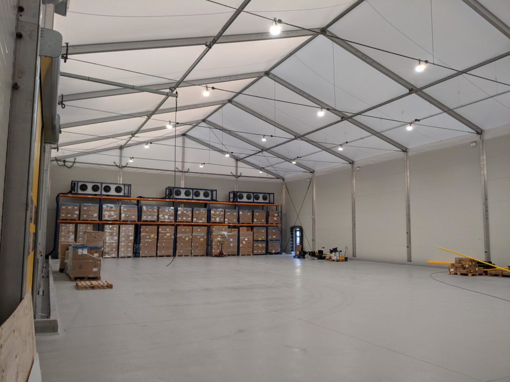 Temporary Building cold storage- Advanced Climate Rentals Ltd